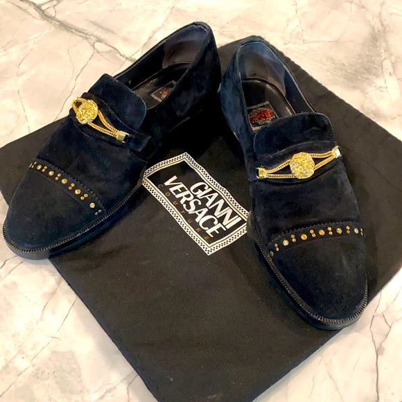 Versace | Shoes | Rare Authentic Mens Gianni Versace Suede Loafer 7 ...